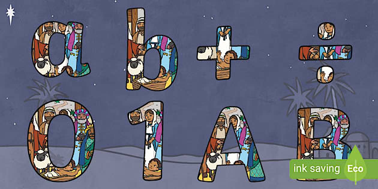 Christmas Nativity Display Lettering