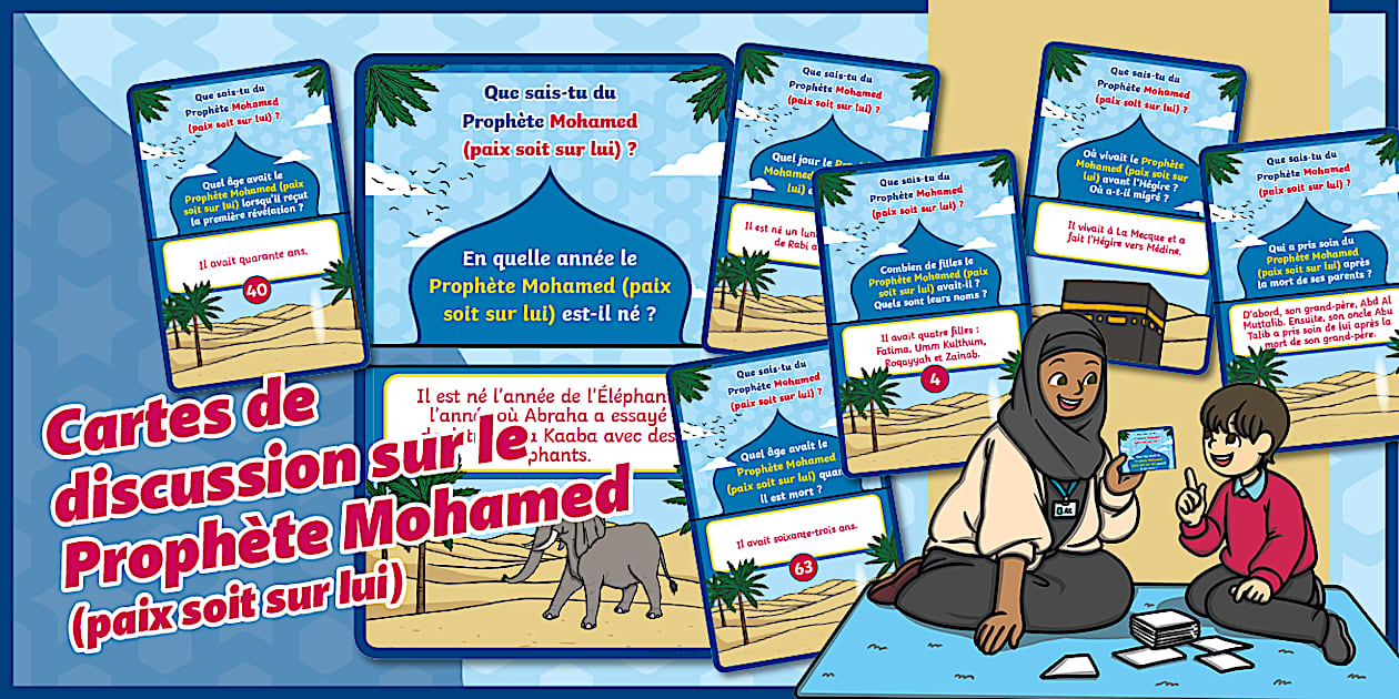 * NEW * Cartes de discussion sur le Prophète Mohamed (paix soit sur lui)