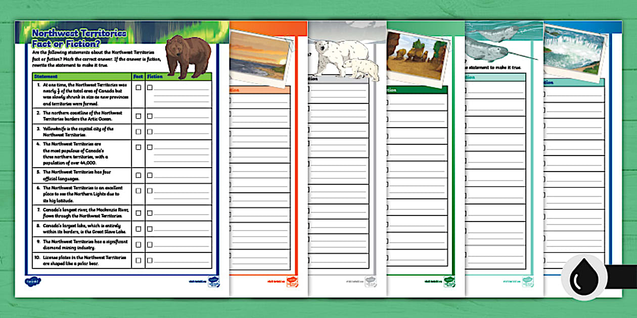 Canada's Provinces and Territories Fact or Fiction Activity Pack