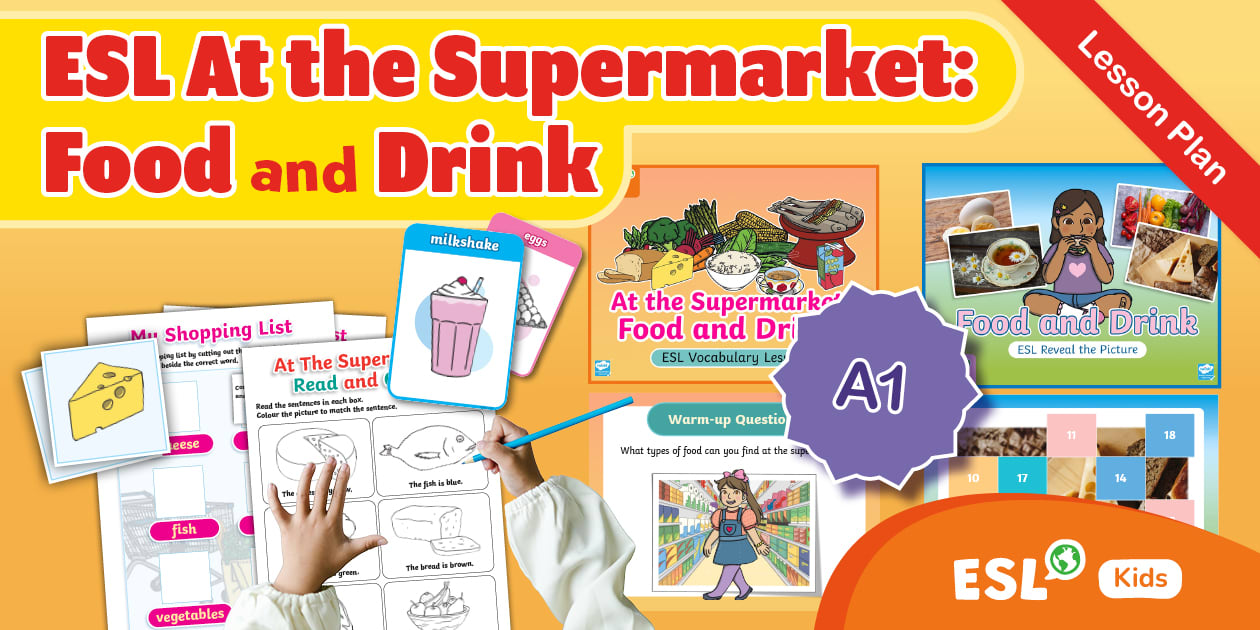 ESL Food & Drink Lesson Plan {Kids}