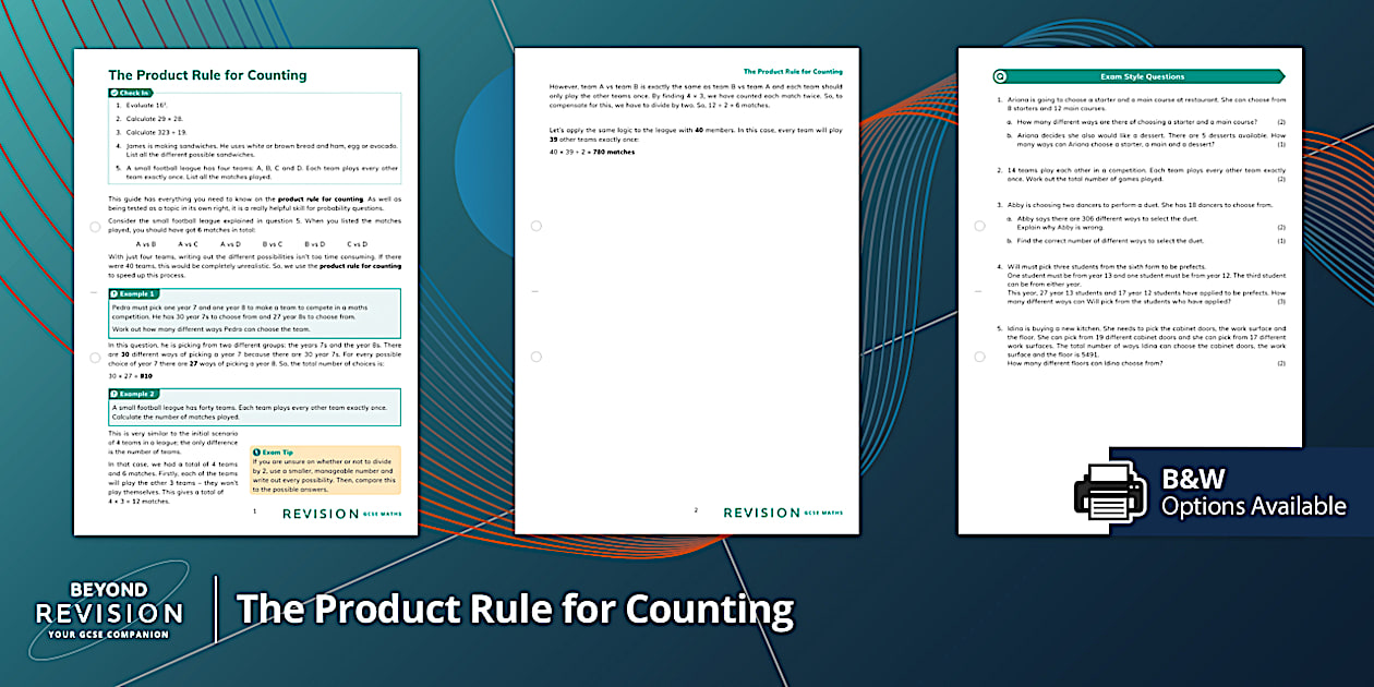 👉 The Product Rule for Counting (teacher made) - Twinkl