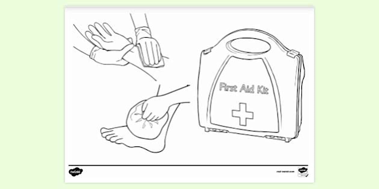 First Aid Colouring Sheet | Colouring Sheets - Twinkl