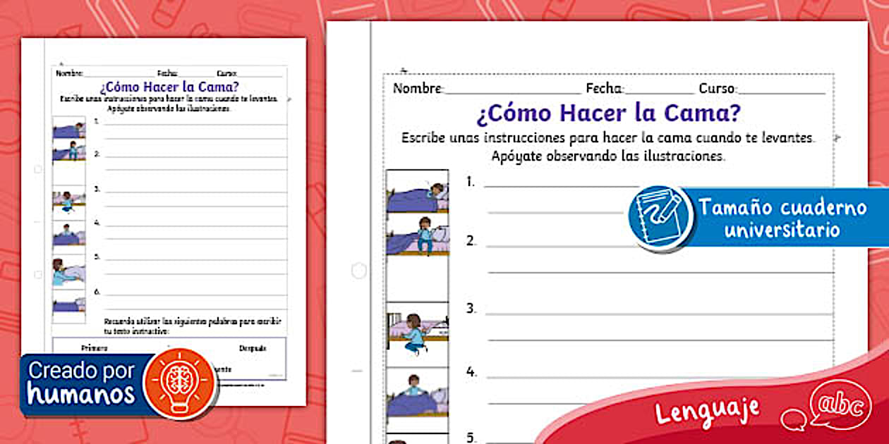 Instructivo | Escribir | Lenguaje | Escritura | Actividad