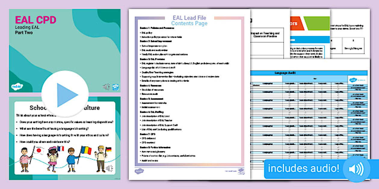 EAL CPD: Leading EAL (Part 2) Complete Pack (teacher made)