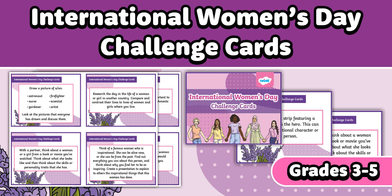 International Women's Day Challenge Cards | Twinkl USA