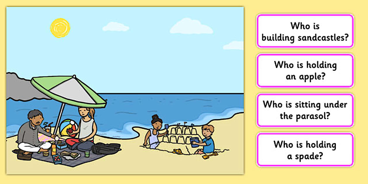 Picnic Picture and Questions -Question words , Listening, Receptive ...