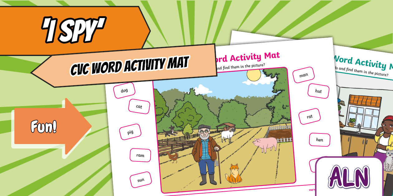 'I Spy...' CVC Word Activity Mat