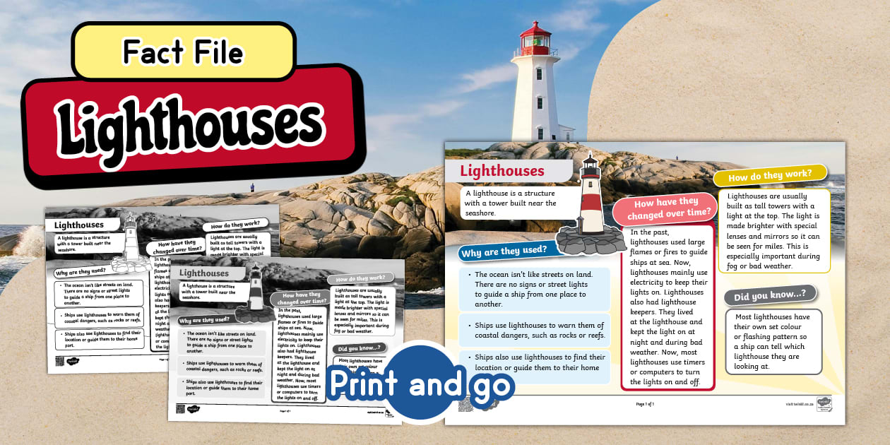 Foundation Phase Life Skills - Lighthouses - Fact File (CAPS Aligned)