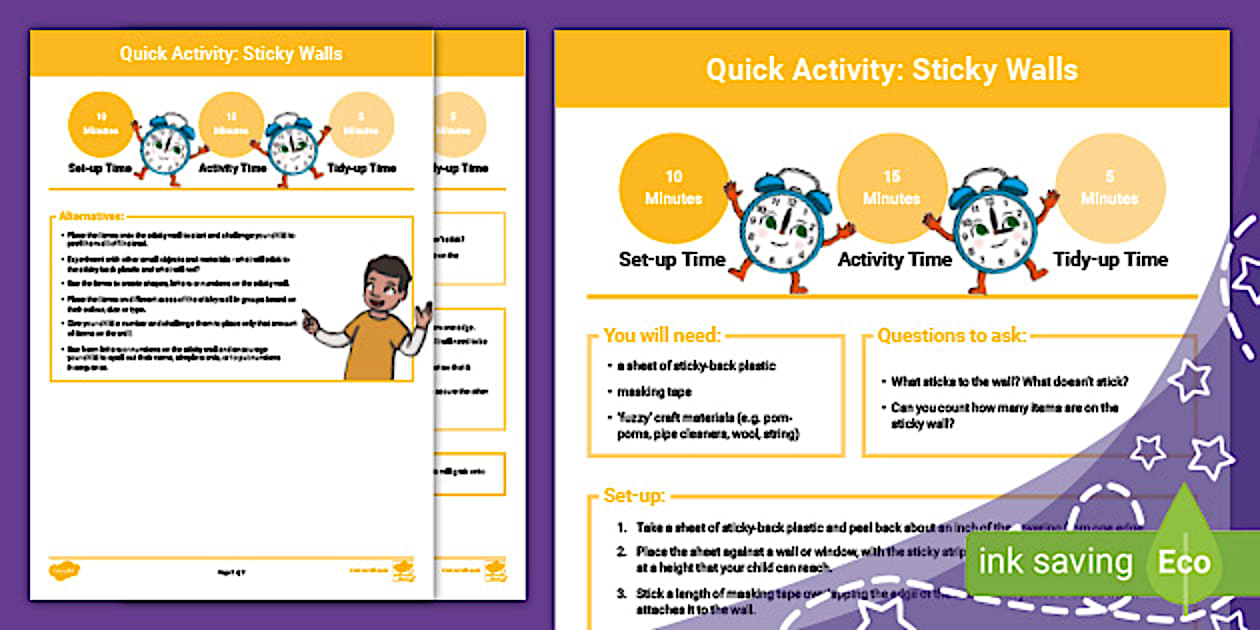 Quick Activity: Sticky Walls (Hecho por educadores) - Twinkl