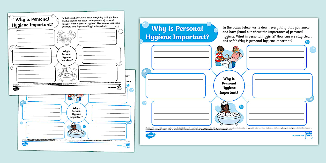 Personal Hygiene Mind Map,Keeping clean (teacher made)