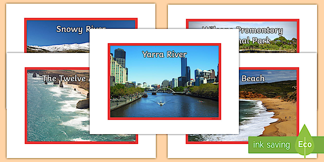 Cursive Victoria Natural Features Photo Pack (teacher made)