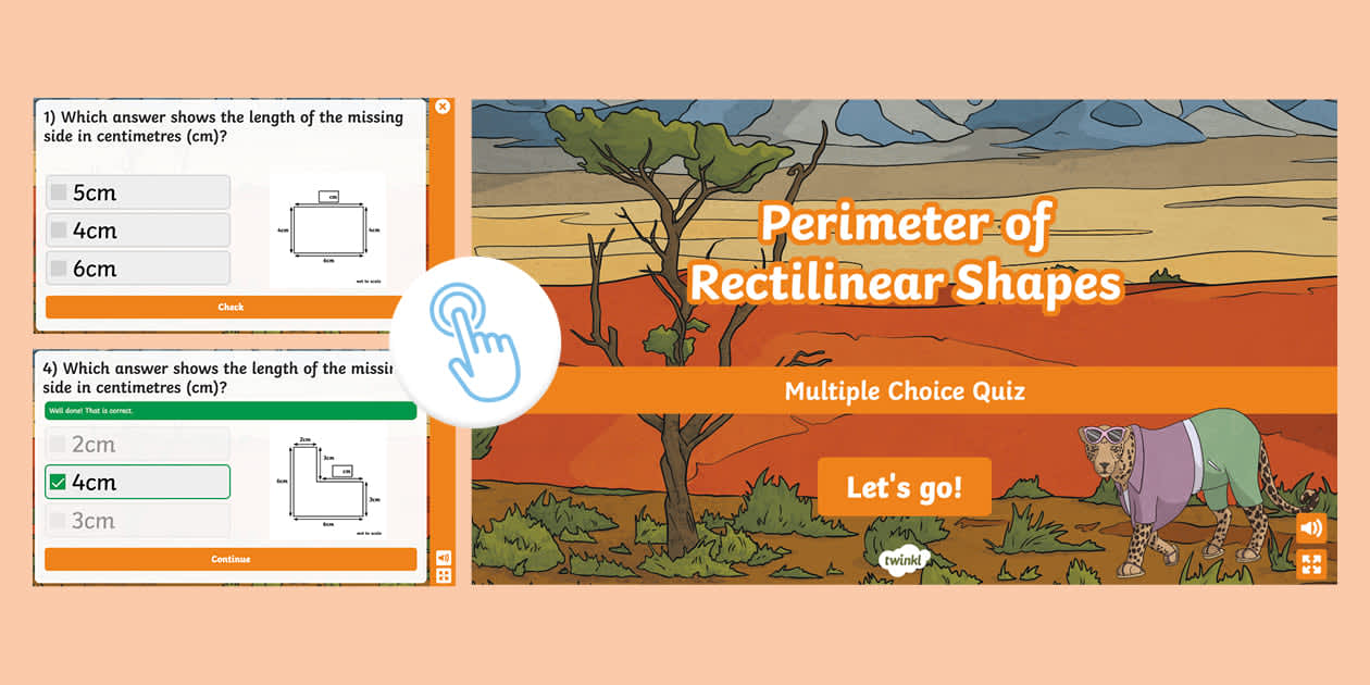 👉 Rectilinear Shapes Perimeter KS2 Maths Multiple Choice Quiz