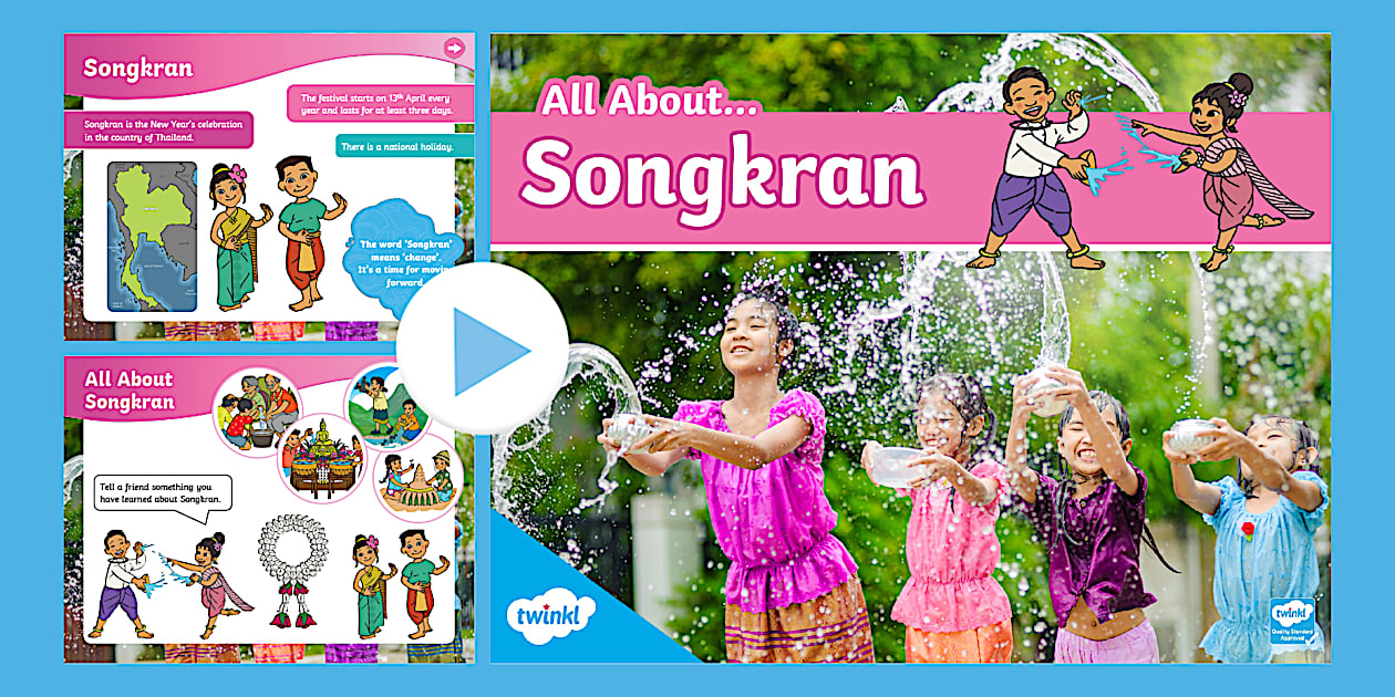 All About Songkran PowerPoint (teacher made) - Twinkl