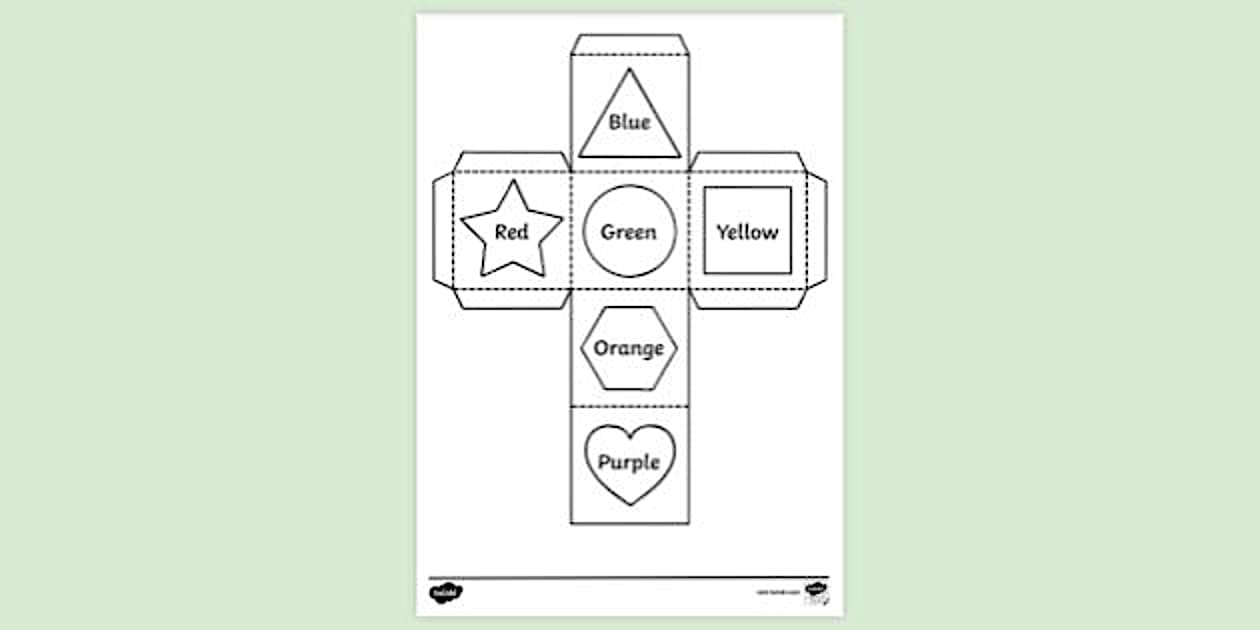 Colour Die Dice Colouring | Colouring Sheets (Teacher-Made)