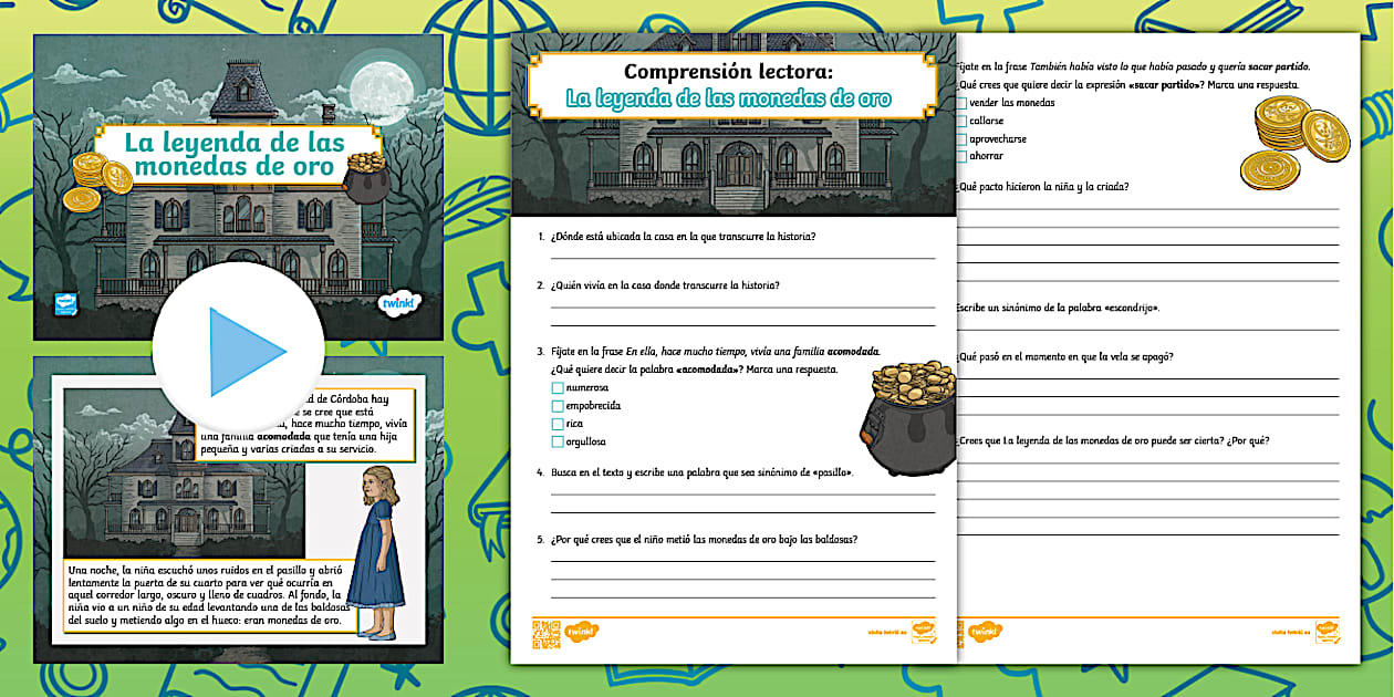 Cuento y comprensión lectora: La leyenda de las monedas de oro