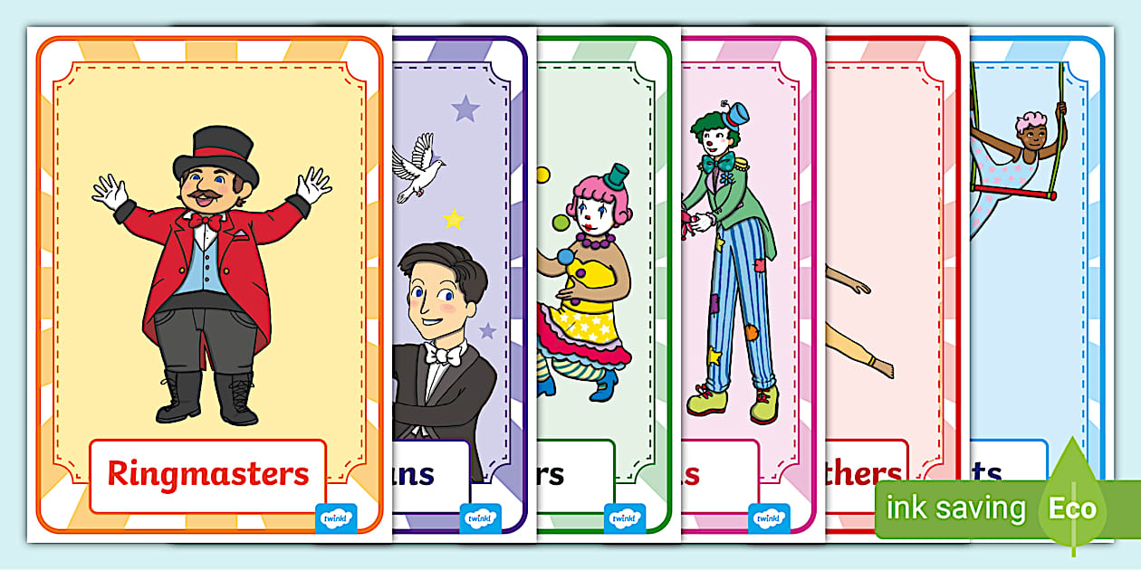 Editable Circus Group Display Posters (teacher made)