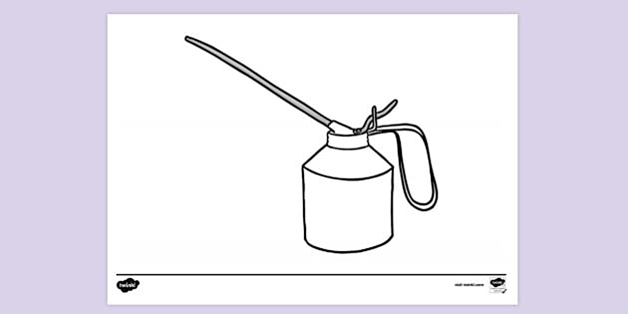 Oil Can Colouring Sheet | Colouring Pages (teacher made)