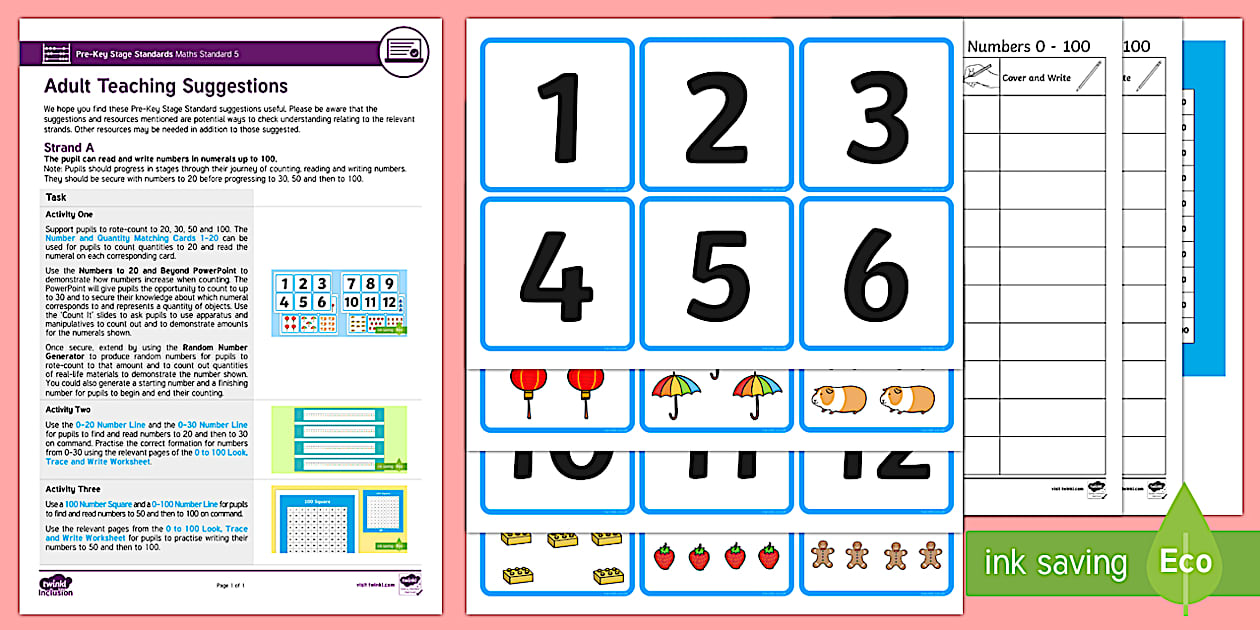 Pre-Key Stage Standards Maths Standard 5 Strand A Resource Pack
