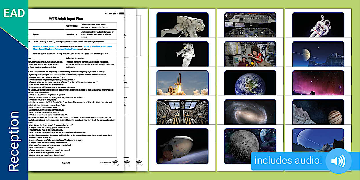 EYFS Music Space Adventure Floating In Space Plan and Pack