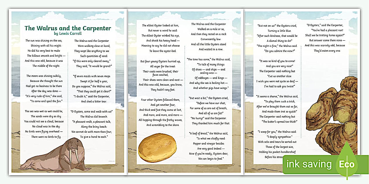 The Walrus and the Carpenter Poem - KS2 (Teacher-Made)