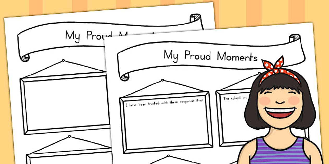 My Proud Moments Writing Template (teacher made) - Twinkl