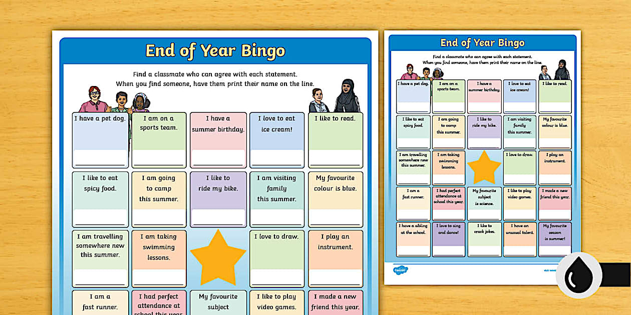 End of Year Classmate Bingo (Teacher-Made) - Twinkl