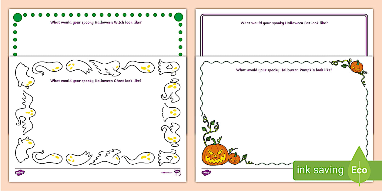 Spooky Drawing Prompts Activity | Twinkl | Halloween | KS1