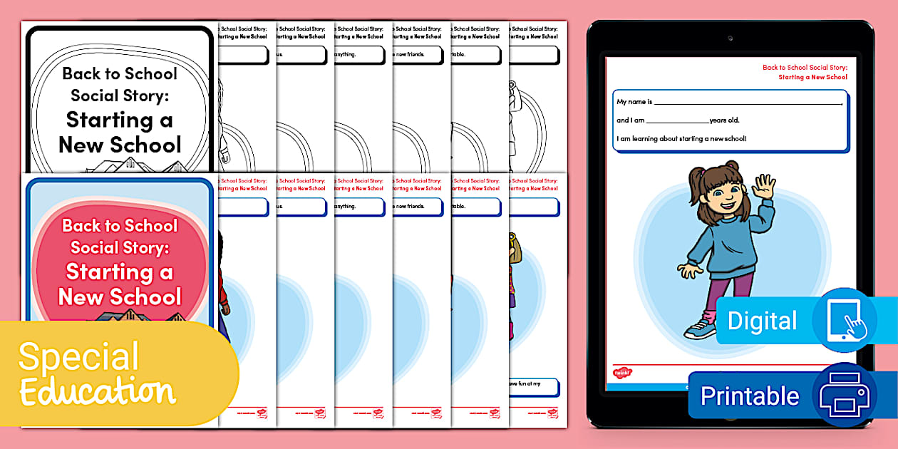 Back to School: Starting a New School Social Story Booklet
