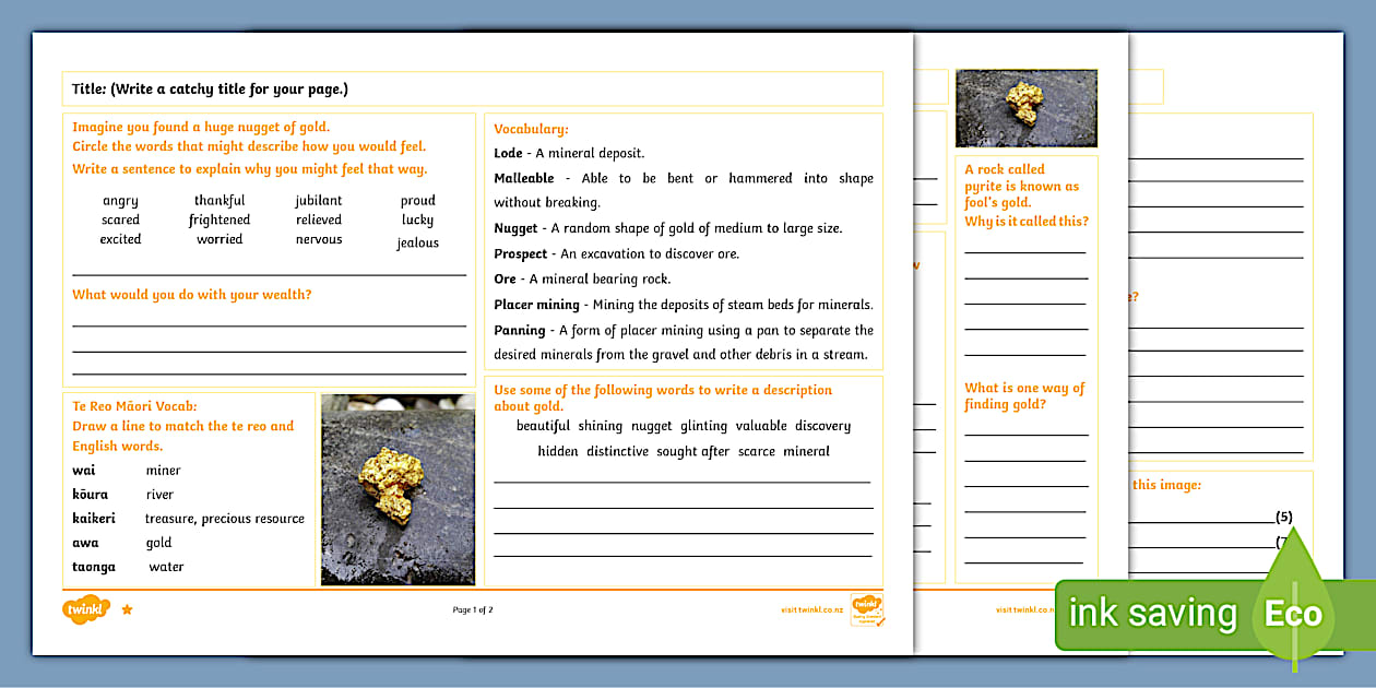 Gold Rush Photo Board Activity (teacher made) - Twinkl