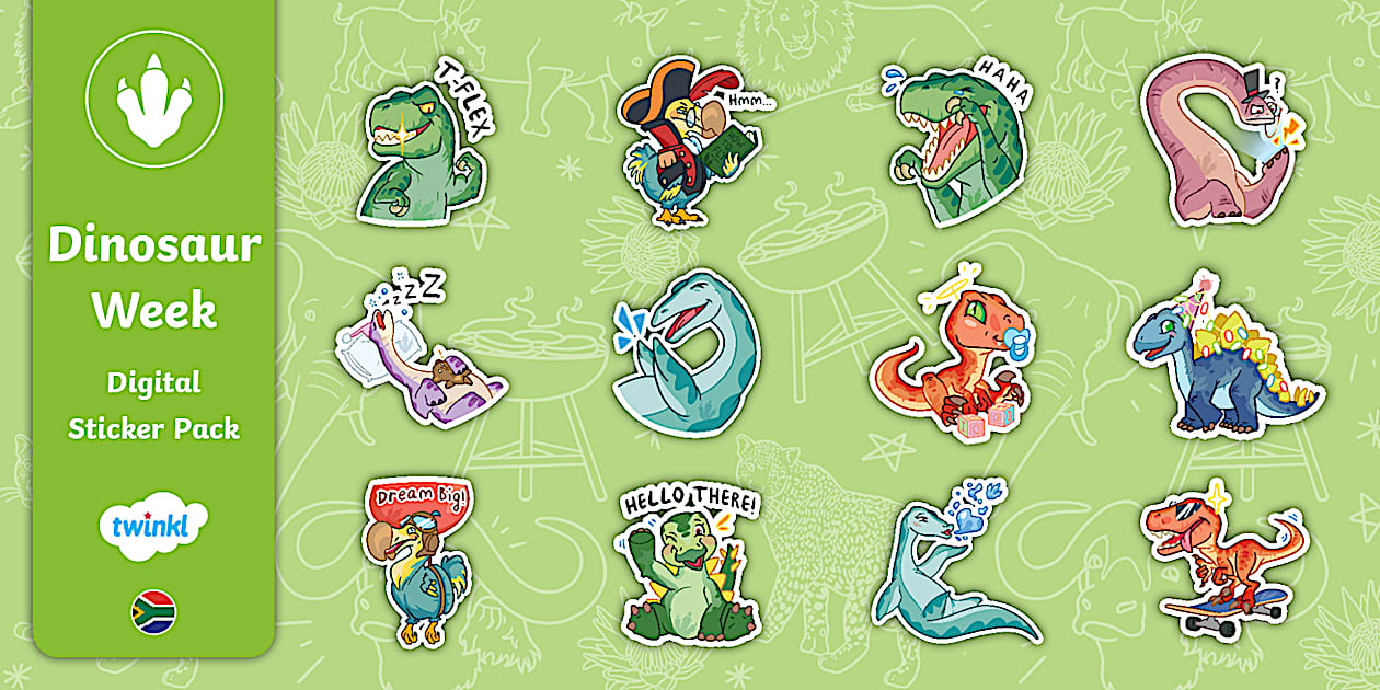 Dinosaur Week Digital Sticker Pack - Twinkl