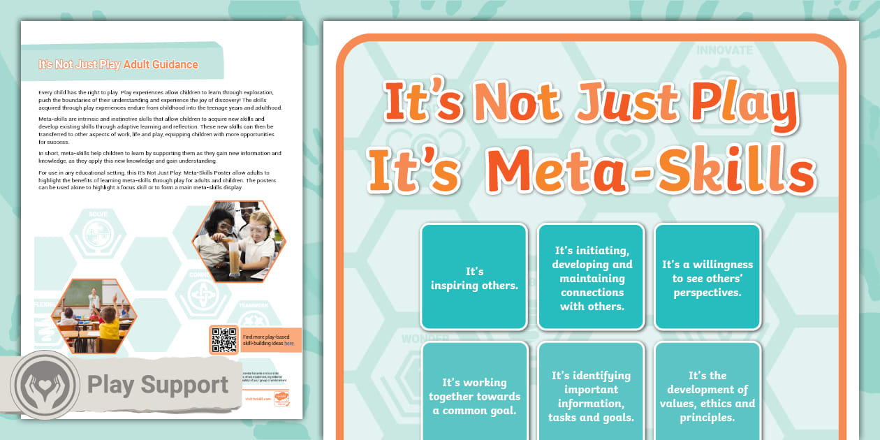 It’s Not Just Play: Meta-Skills Poster - Twinkl