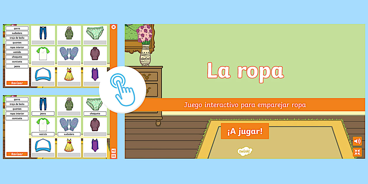Juego interactivo: La ropa - Twinkl