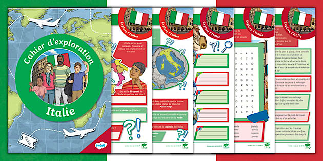 Cahier d'exploration : L'Italie (teacher made) - Twinkl
