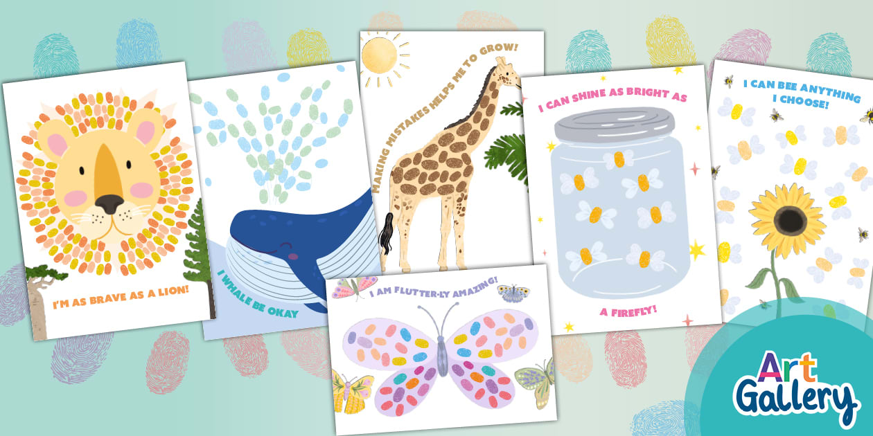 Animal Fingerprint Affirmation Quotes | Twinkl Art Gallery