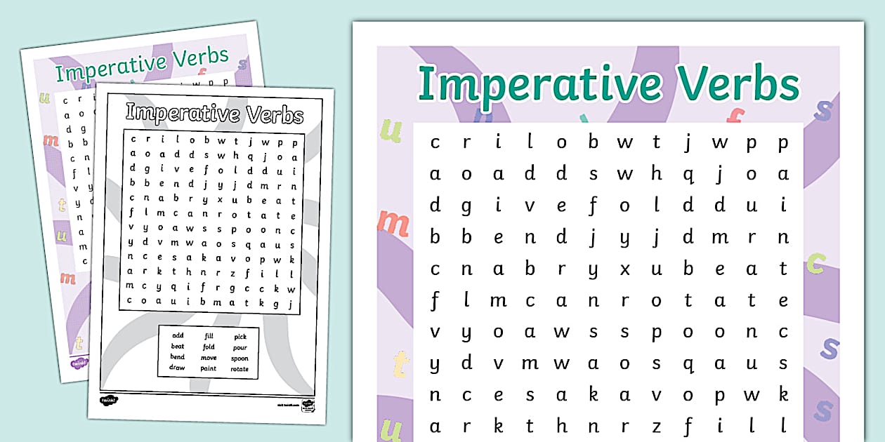 Imperative Verbs Word Search (teacher made) - Twinkl