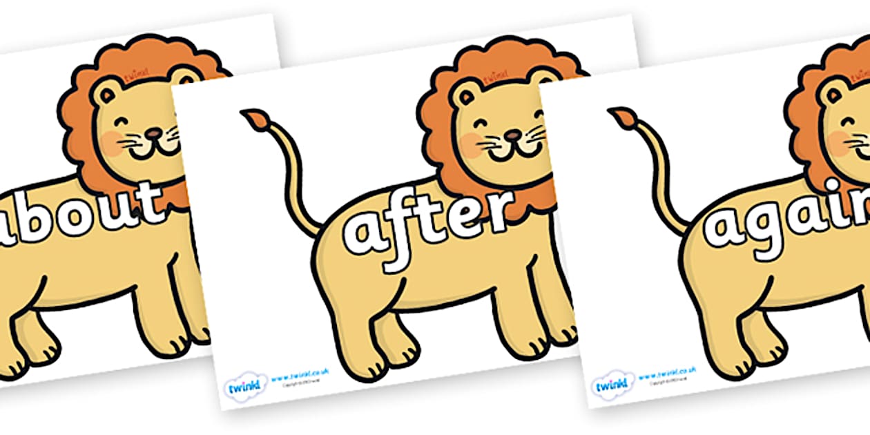 KS1 Keywords on Lions (teacher made) - Twinkl