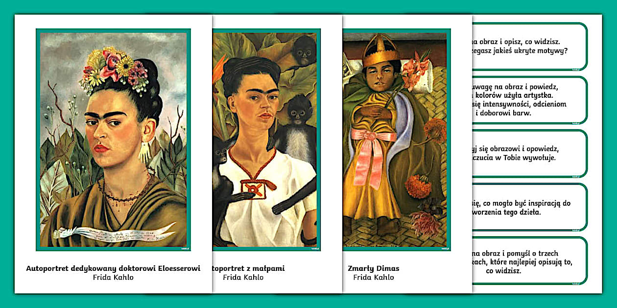 Frida Kahlo | Obrazy i karty z pytaniami | Malarze - Twinkl
