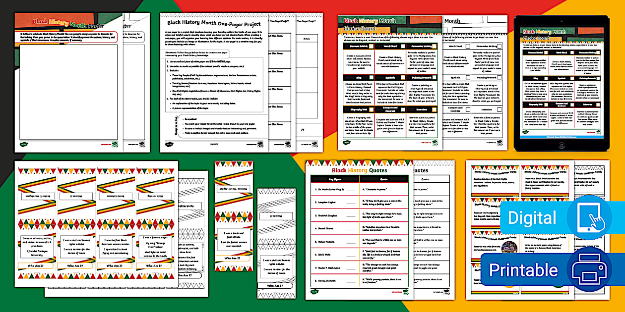 Black History Month Lesson Pack for 6th-8th Grade - Twinkl