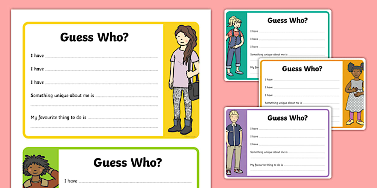 Editable Transition Guess Who Activity (teacher made)
