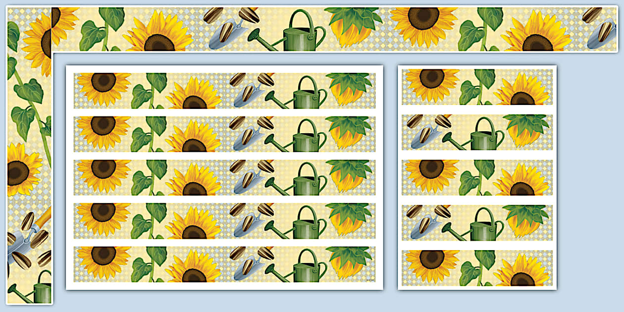 Sunflower-Themed Display Border - KS1 (teacher made)