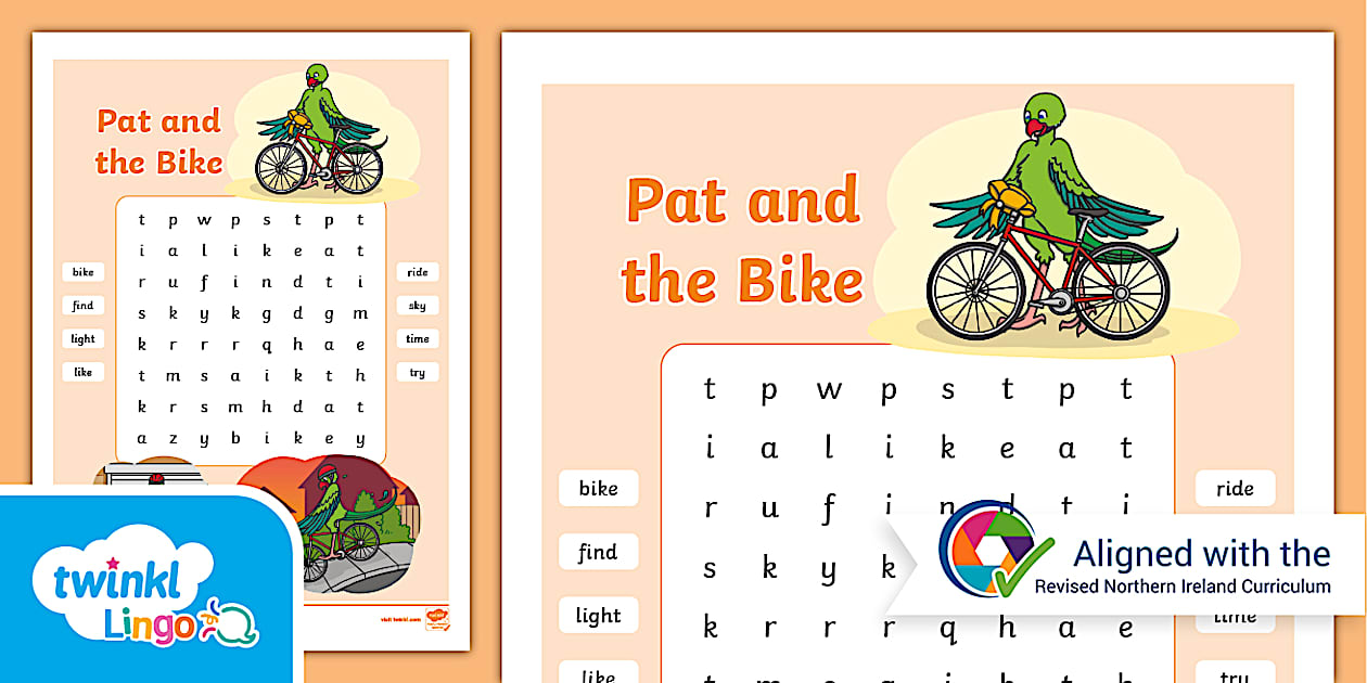 Pat and the Bike Phase 2 'igh' Word Search