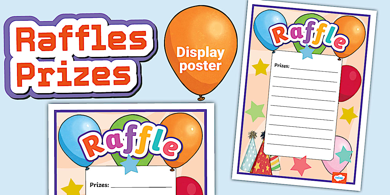 Raffles Prizes Display Poster