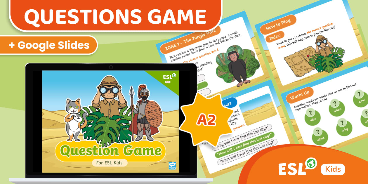 ESL Questions Game for Kids {A2}