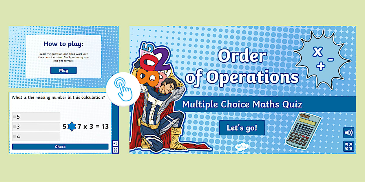 👉 BIDMAS Game - Order of Operations Multiple Choice Quiz - KS2