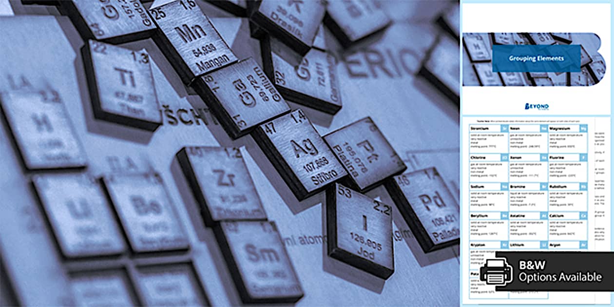 Grouping Elements Sorting Activity | GCSE Chemistry | Beyond