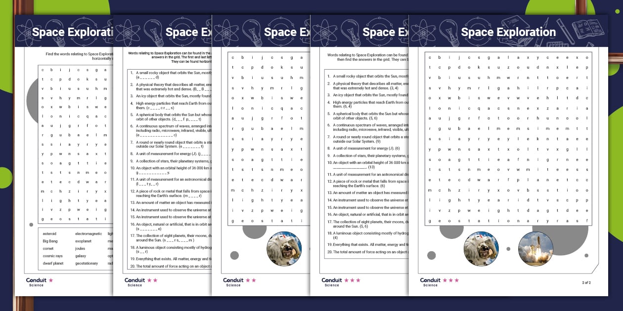 Space Exploration: Word Search Activity Sheet - Twinkl