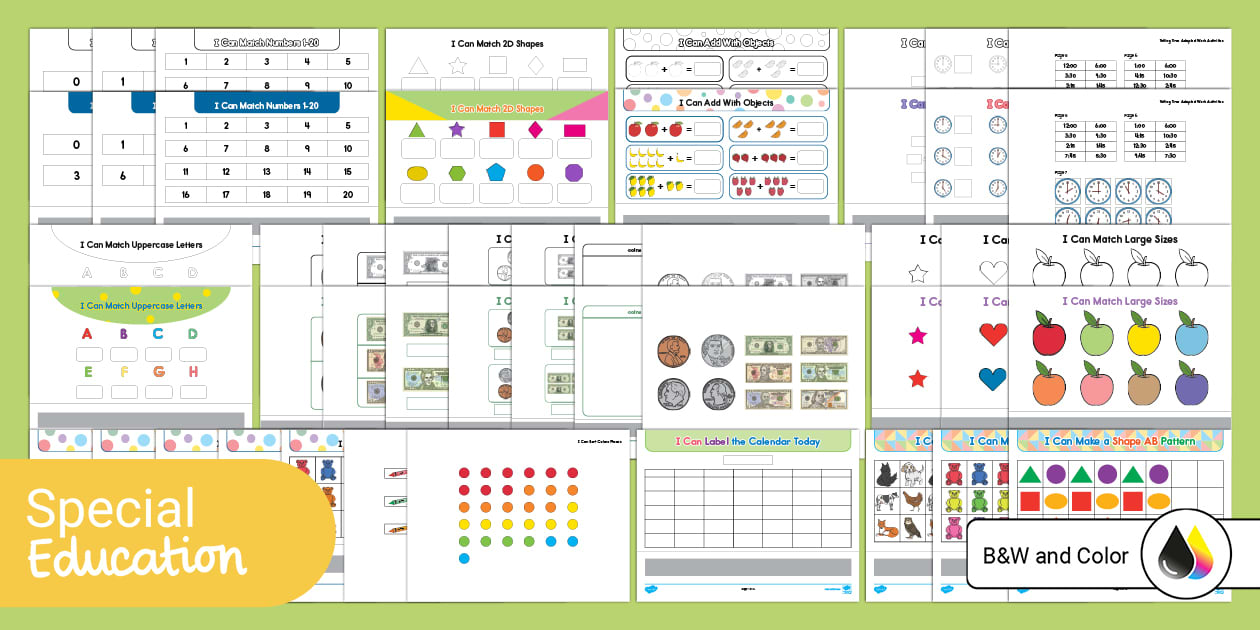 Adapted Work Activity Pack for Special Education - Twinkl