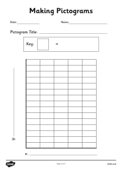 Making Pictograms Template - Maths Resource - Twinkl