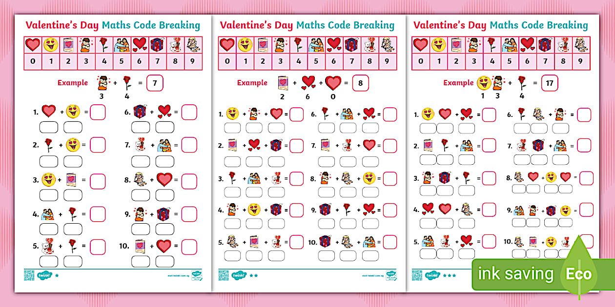 *Valentine's Day Maths Code Breaking* (teacher made)