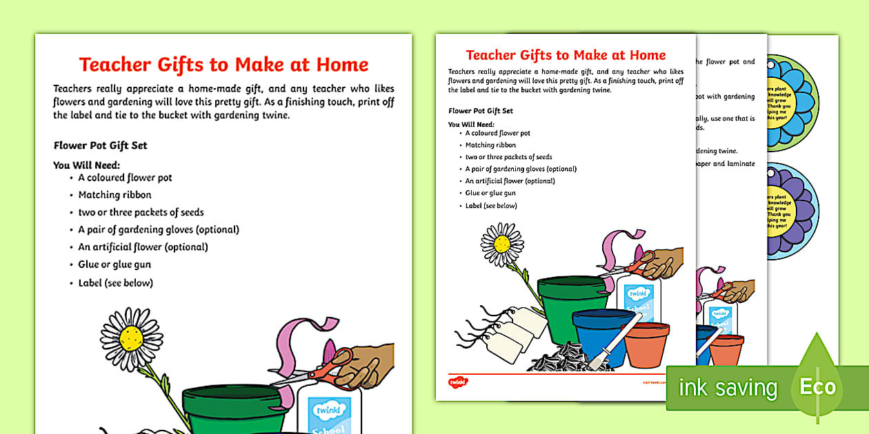 Flower Pot Teacher Gift Set Step-by-Step Instructions